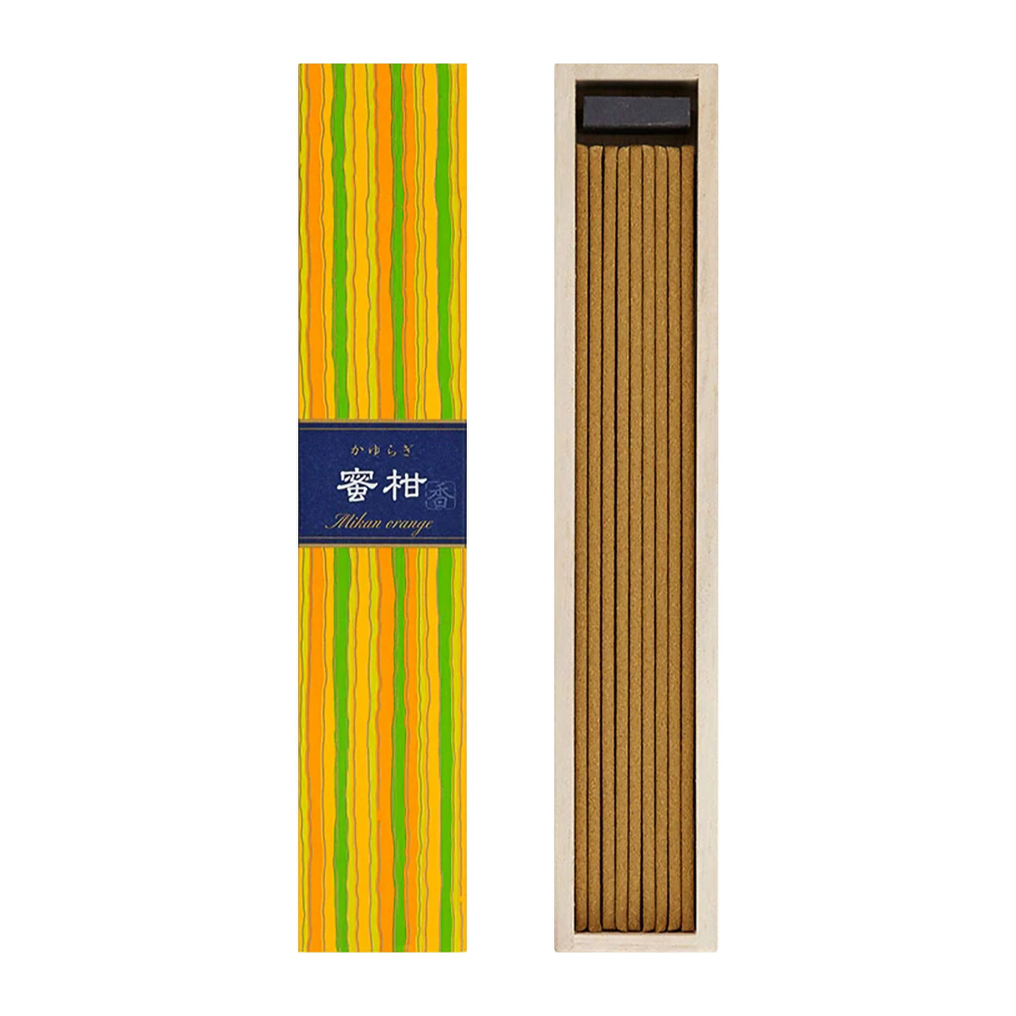 KAYURAGI Japanese Cypress Incense 40 sticks Mikan Orange – Gokan