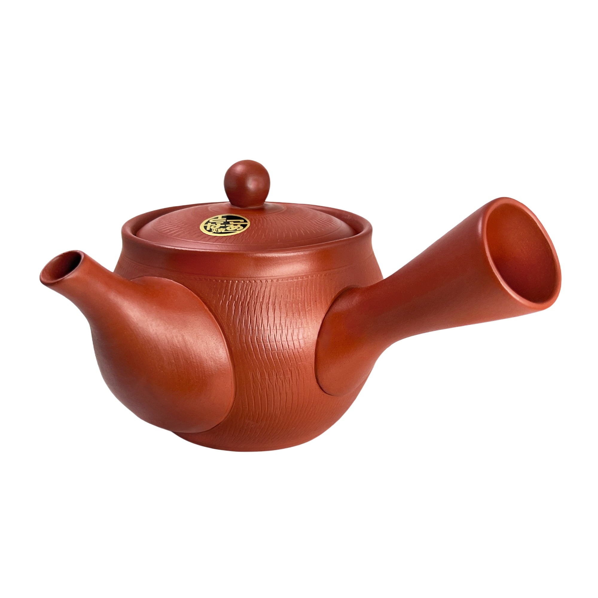 Japanese TOKONAME Tea Pot With Handle Texture Cinnabar 17.5cm – Gokan