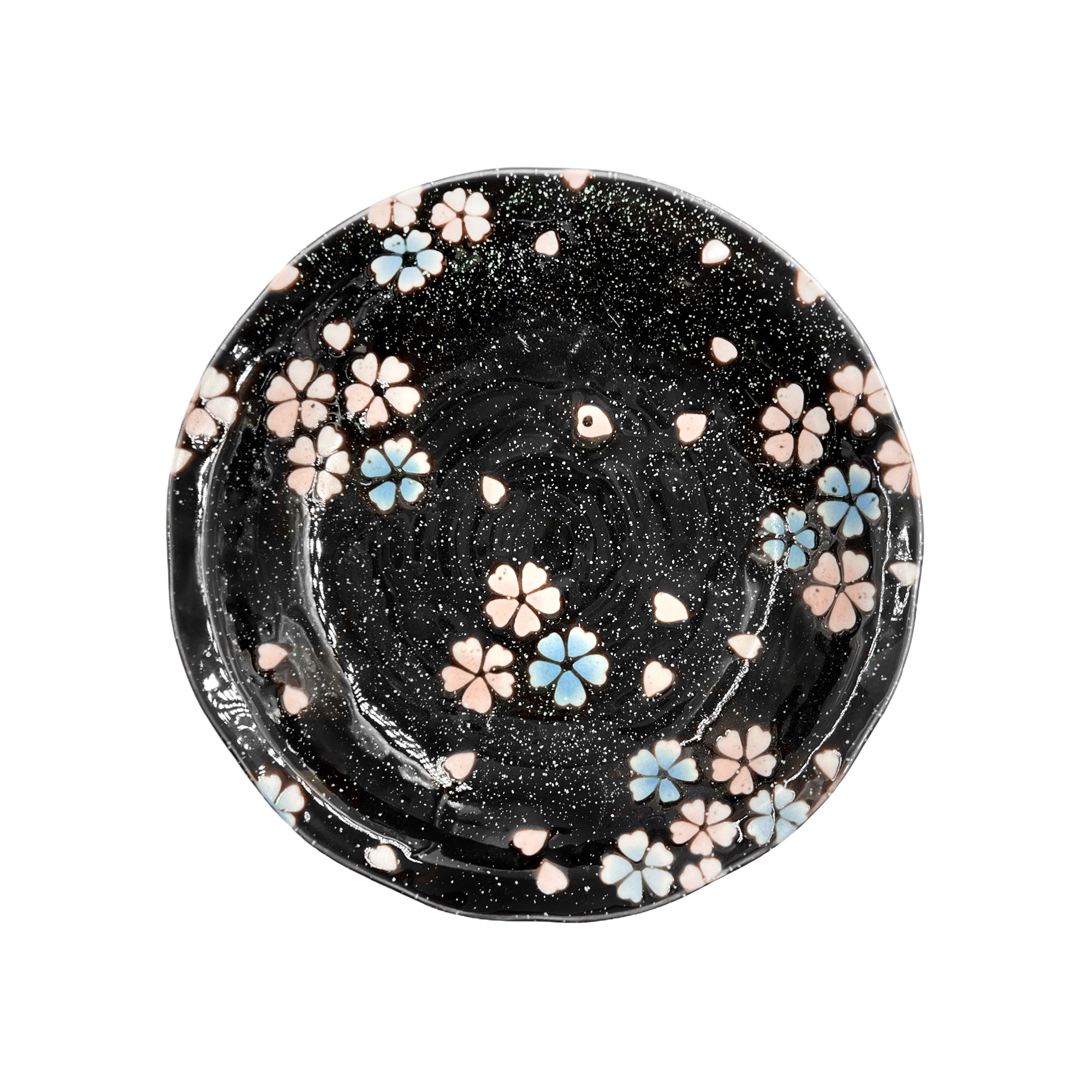 Japanese Serving Plate 21.5cm Midnight Sakura – Gokan