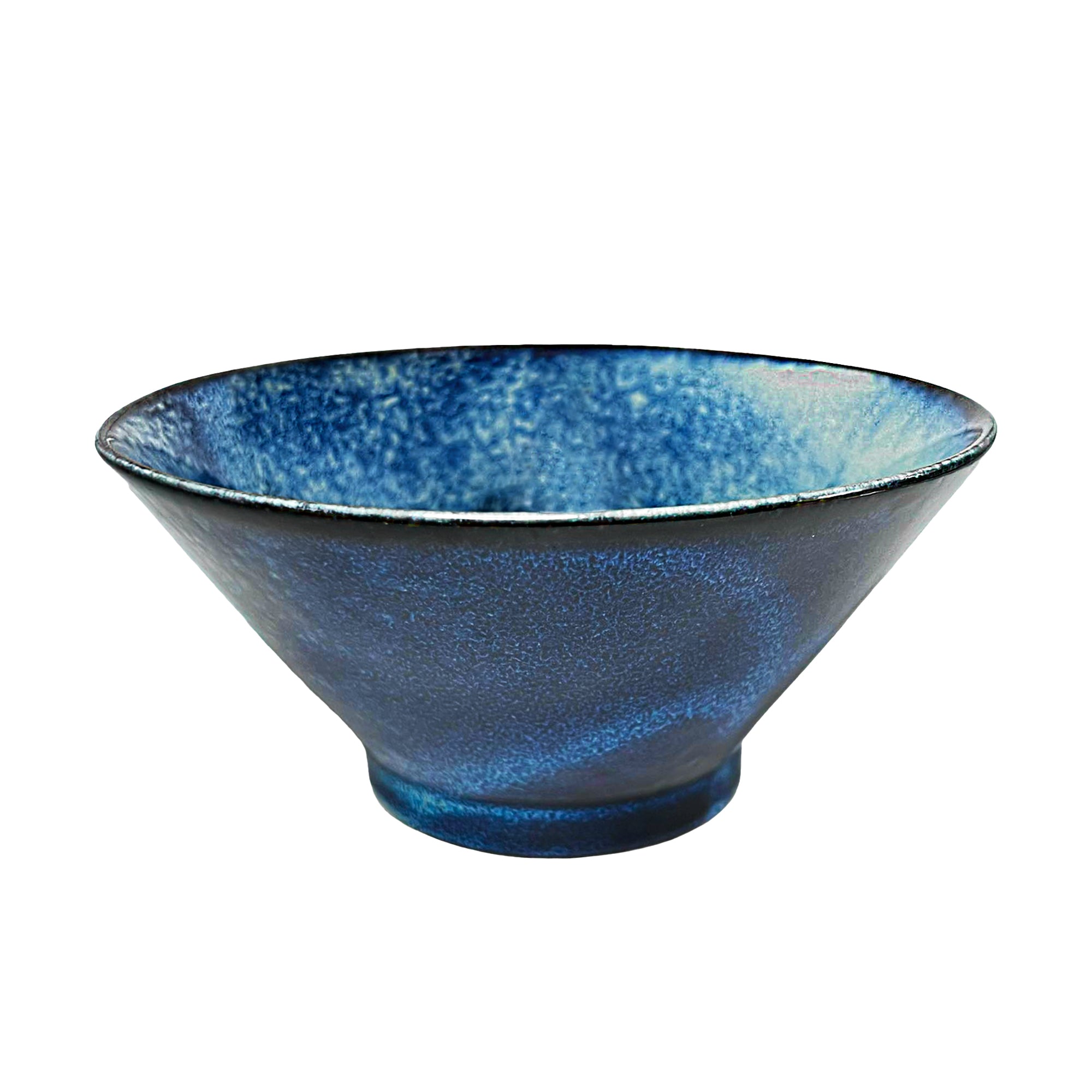 Large Ramen Noodle Bowl 19cm Indigo Glaze – Gokan