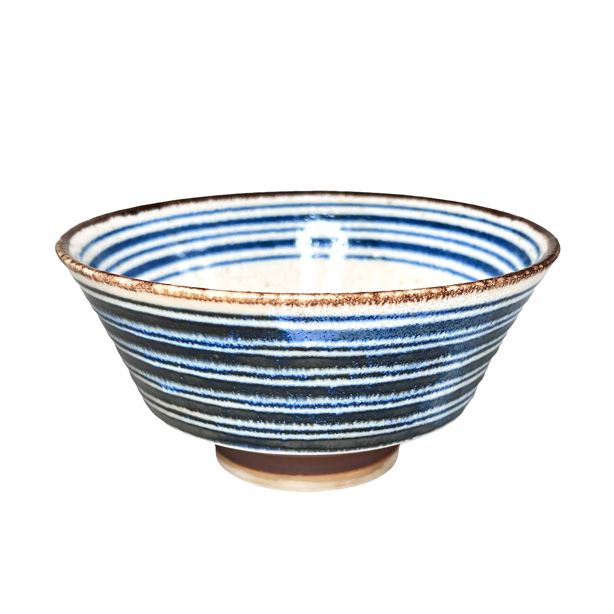 Japanese Ramen Noodle Bowl PAIKAJI 18cm Indigo Swirl – Gokan