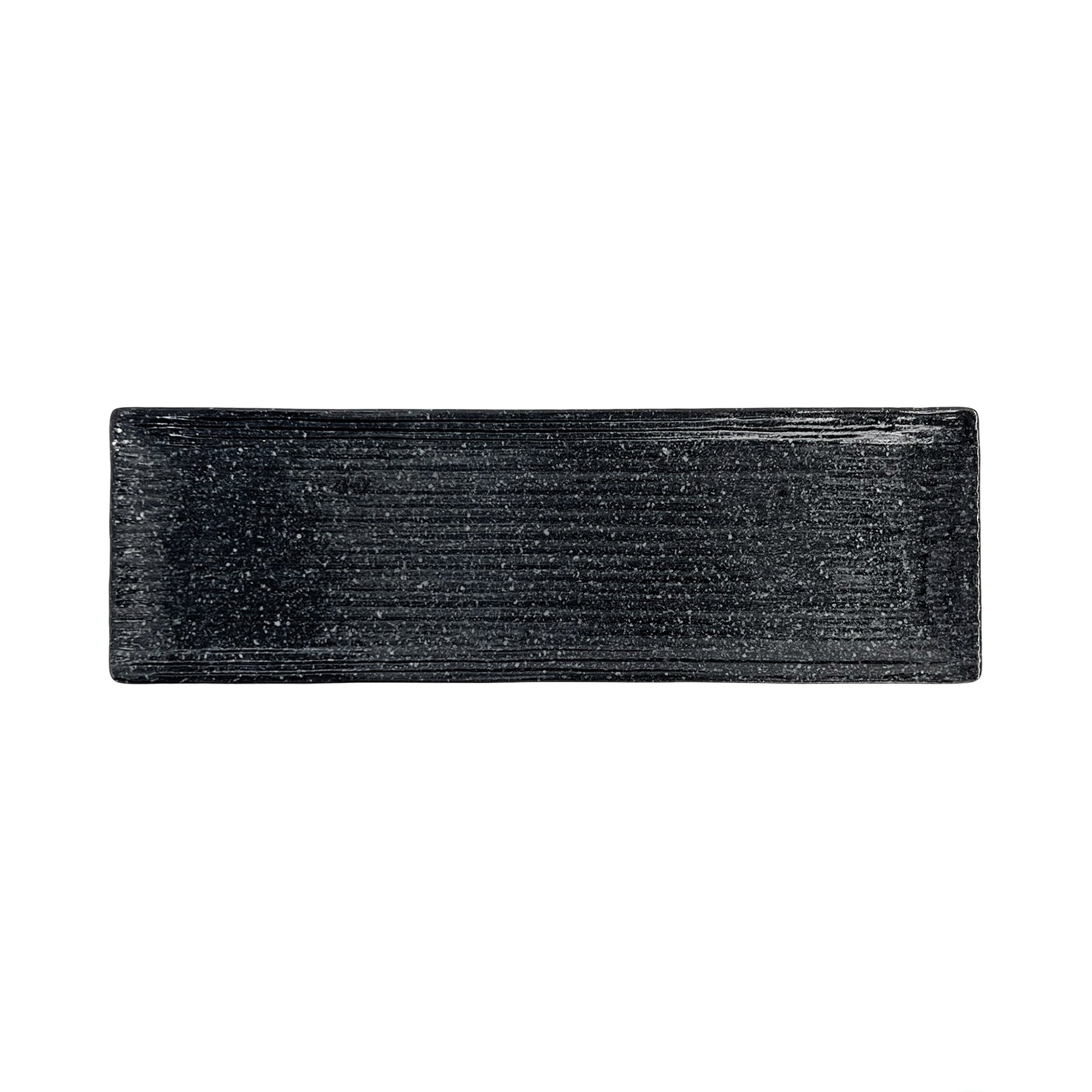 Japanese Fusion Rectangular Display Plate 335mm Ink – Gokan