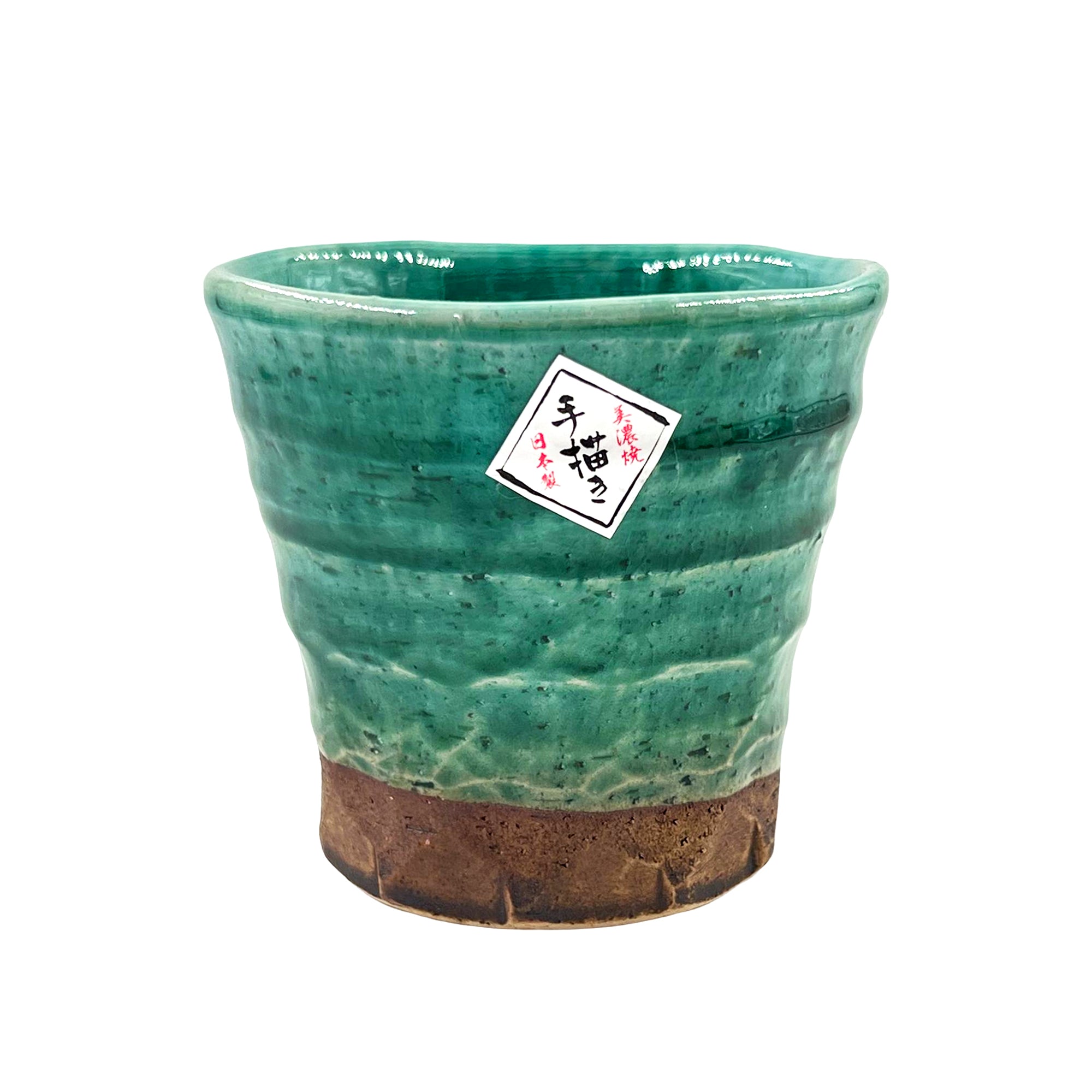 Japanese Cup Ichiku Mino Ware Emerald Green 500ml – Gokan