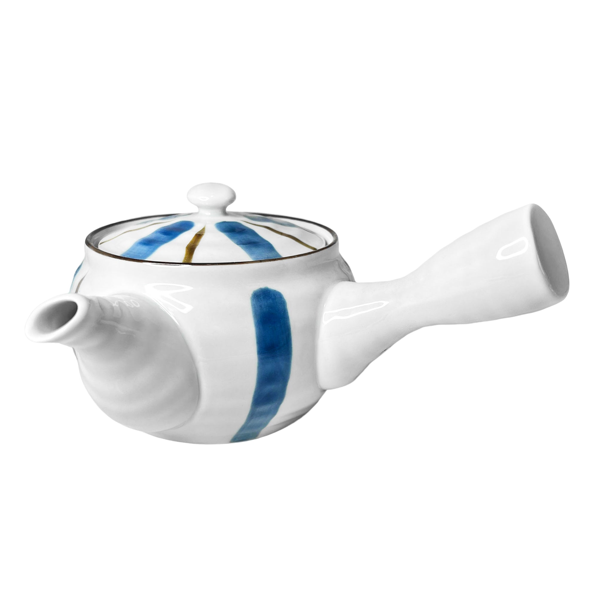 Japanese Ceramic Tea Pot With Handle Dyed Tususa Thick – Gokan