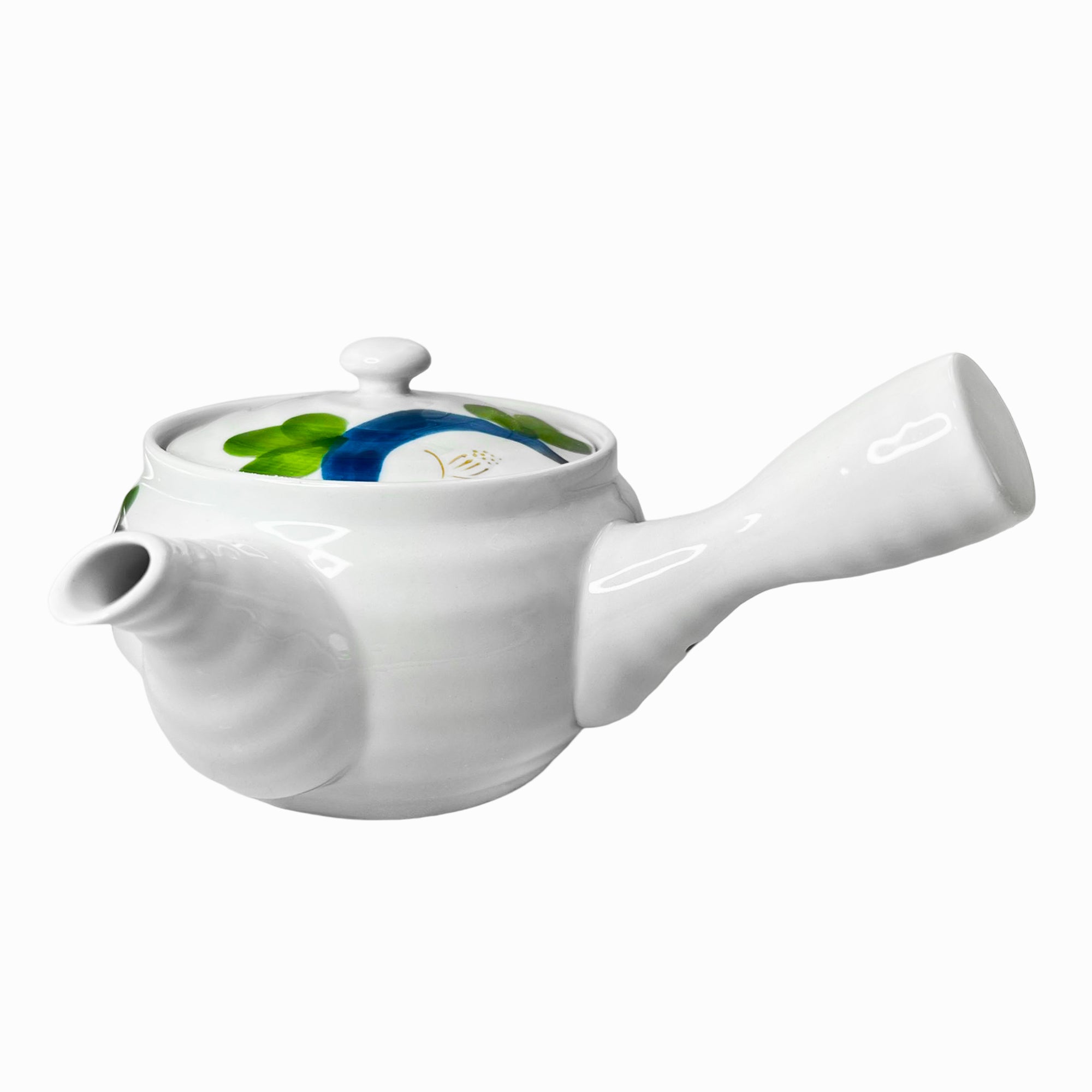 Japanese Ceramic Tea Pot With Handle Clover – Gokan